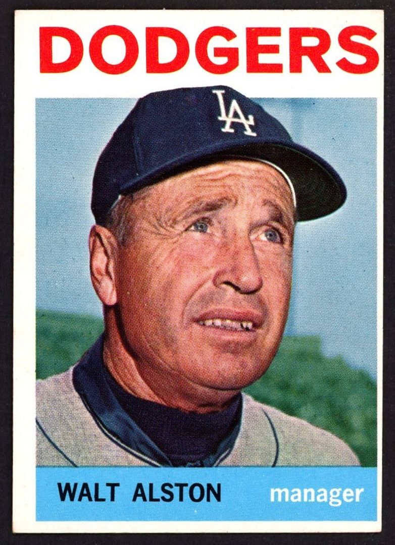 1964 Topps #101 Walt Alston - Los Angeles Dodgers (wrinkle) - EX ...