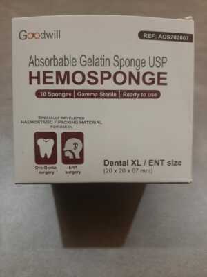 Dental Gelatin Sponges Absorbable Sterile Gelfoam Hemocollagene 10pcs ...