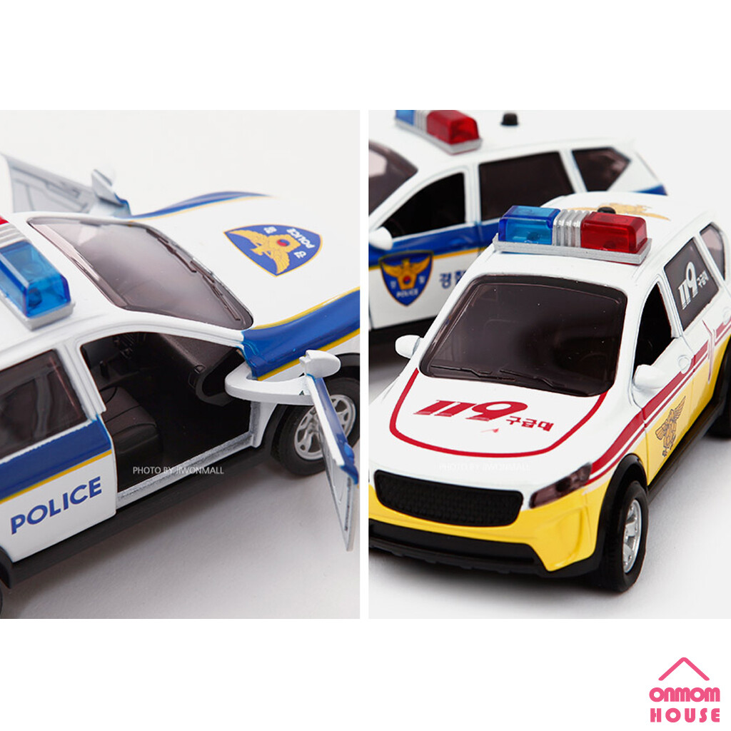 Mica Kami Metal Rescue SUV Korean Police Car Fire Vehicle Pull Back 1: ...