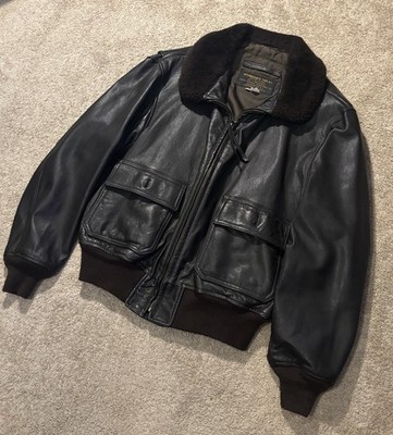 Vintage G-1 Leather Flight Jacket Type G-1 Military USN Bomber Jacket ...