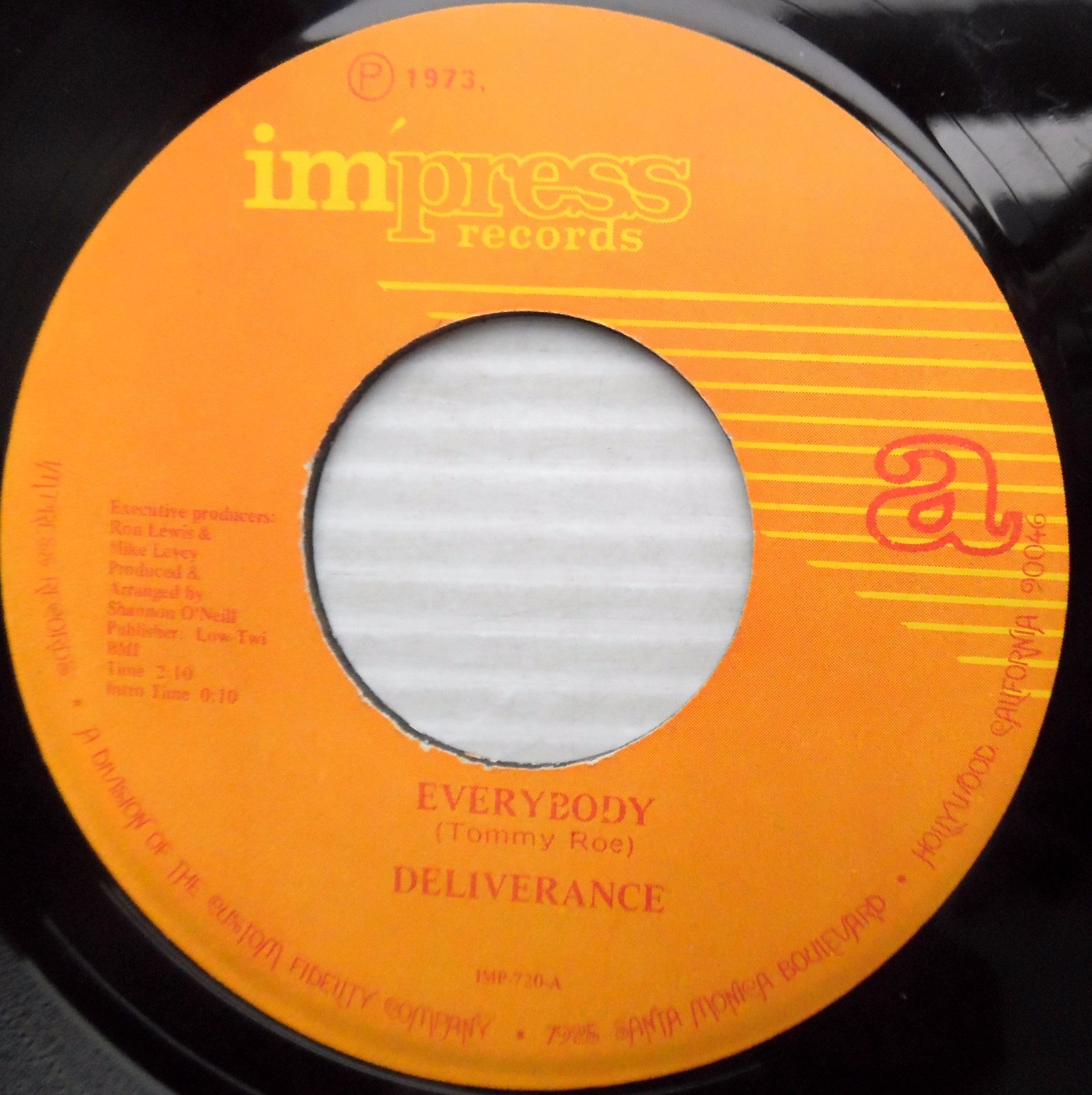 Deliverance 45 Everybody Tommy Roe Housse Lovin All Your Sweet Lovin ...