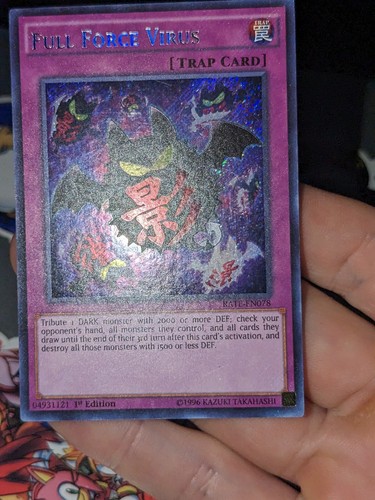 Yu-Gi-Oh! TCG Full Force Virus Raging Tempest RATE-EN078 1st Edition ...