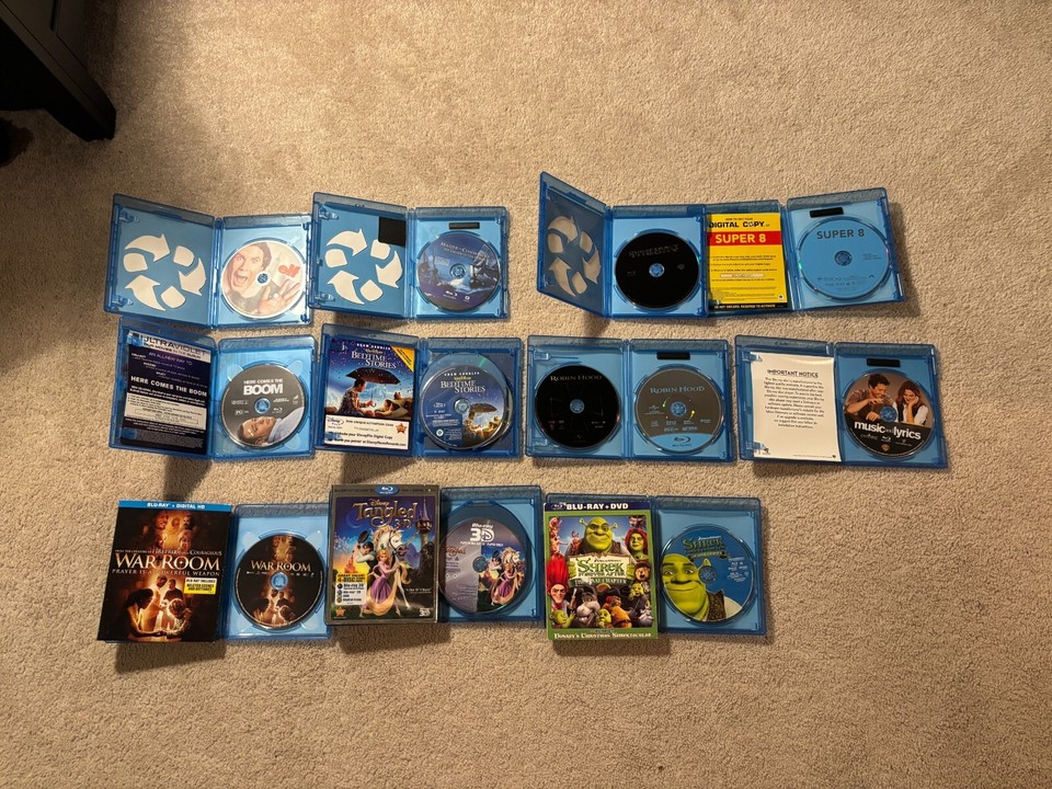 Lot of 75 Blue Ray Movies - Variety of Genres - Sold Together - Not ...