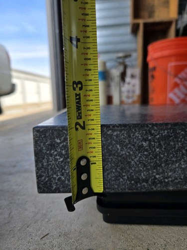 Black Granite Inspection Surface Plate, 12" Long x 9" Wide x 2" Thick ...