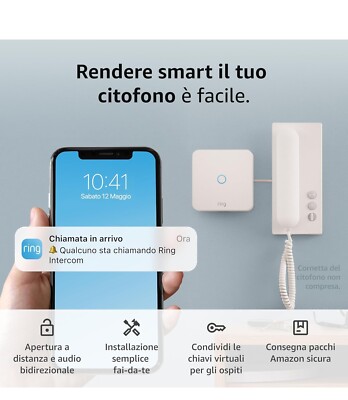 Ring Intercom di Amazon | Trasforma il tuo citofono Smart | eBay