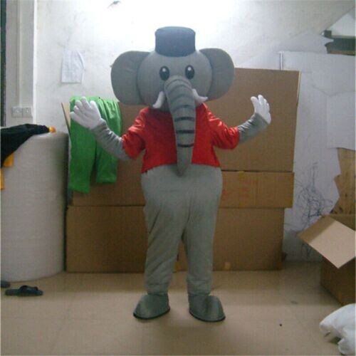Halloween Elephant Mascot Costume Dress Outfit Adult Cosplay Animal ...