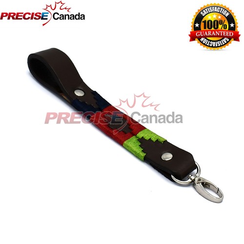 New Leather Loop Key Chains & Fobs Beautiful Design w/Red & Green ...