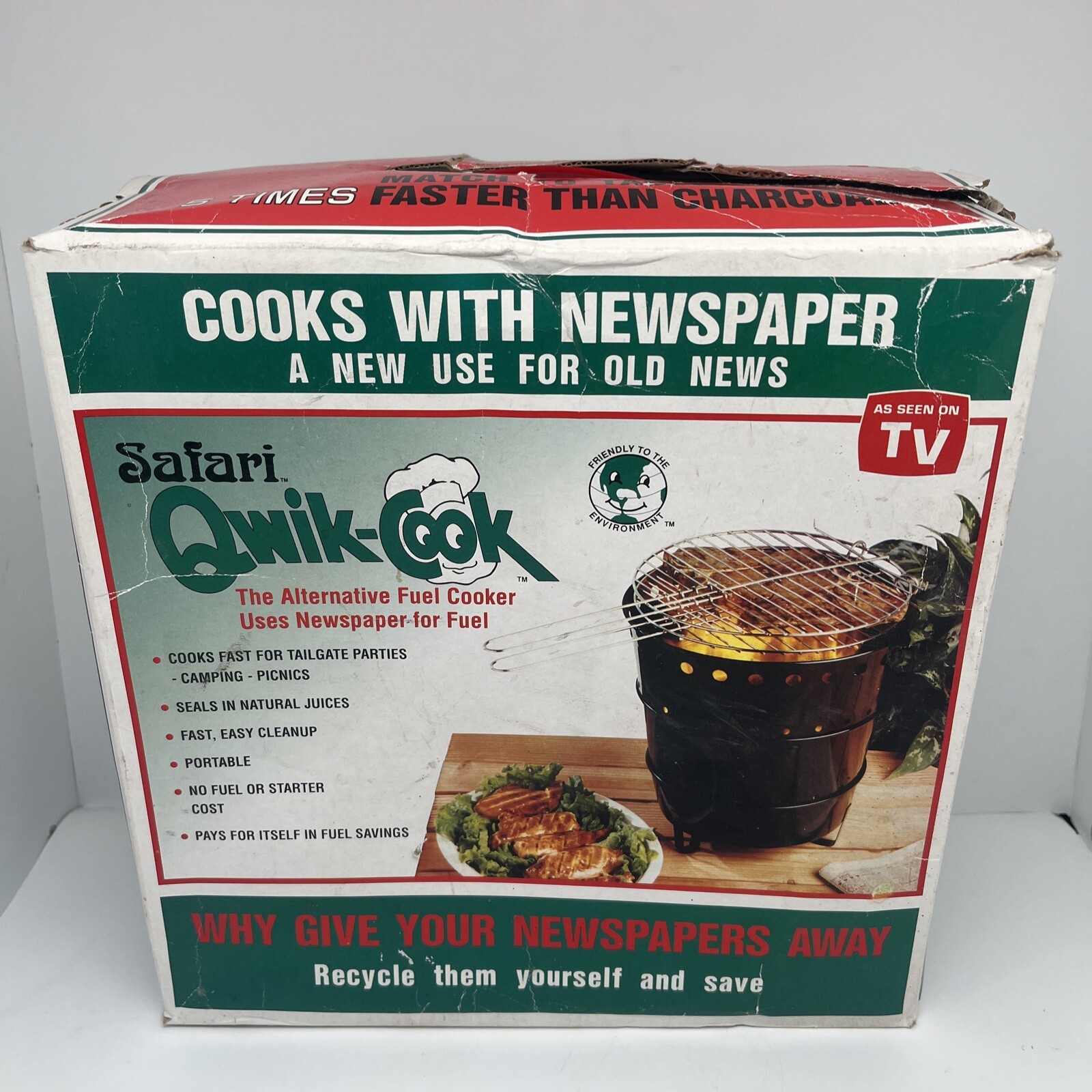 Safari Qwik Cook Alternative Fuel Cooker Grill Newspaper Camping ...