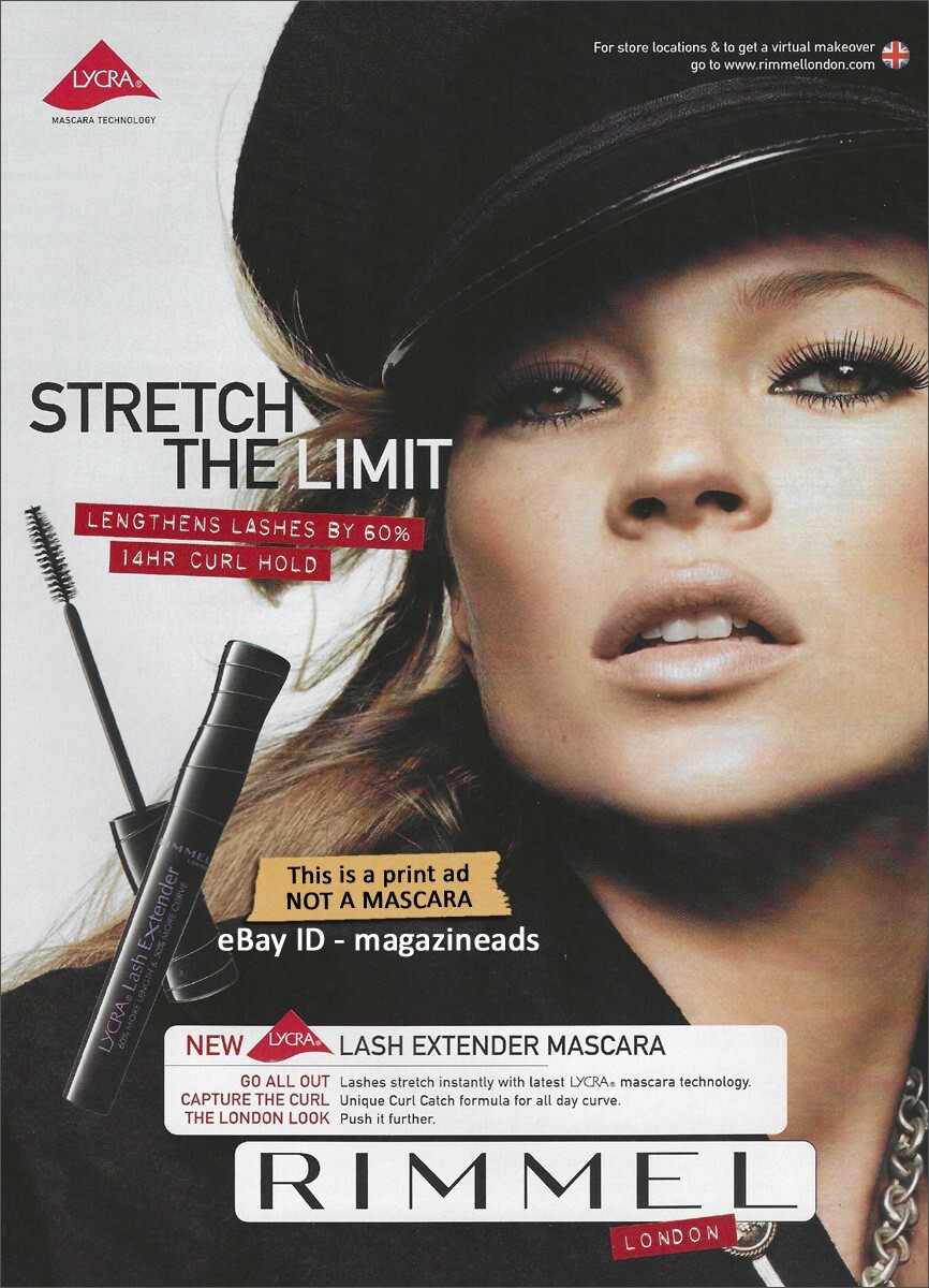 RIMMEL Cosmetics 1-Page PRINT AD 2006 KATE MOSS beautiful girl eyes ...