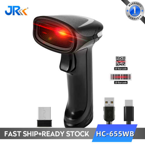 JR Wireless Bluetooth Barcode Scanner 1D 2D Barcode Reader for Android ...