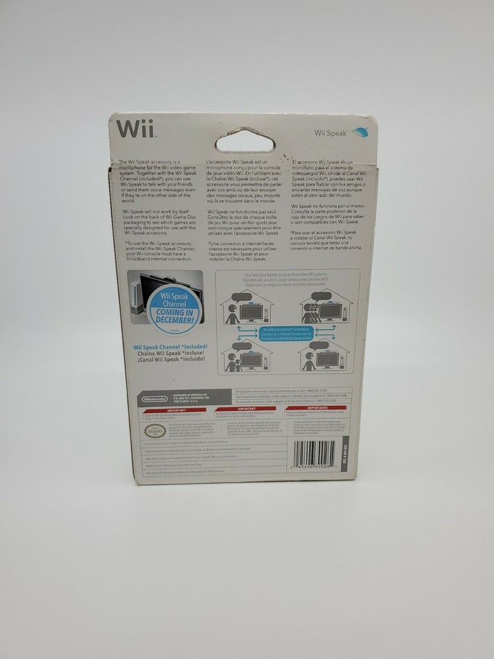 Wii Speak Hands Free Microphone Nintendo Wii Console Game System New ...