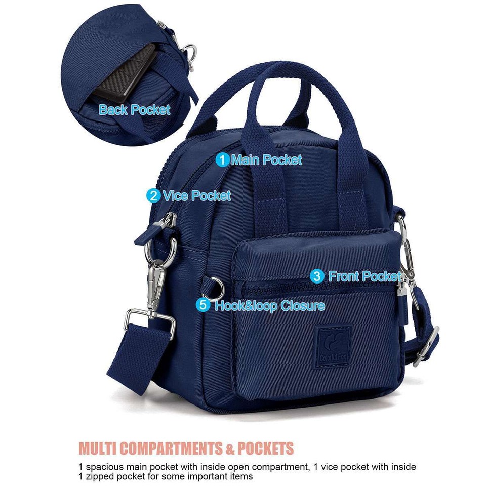 Waterproof Mini Backpack Women Purse Nylon Shoulder Rucksack Small ...