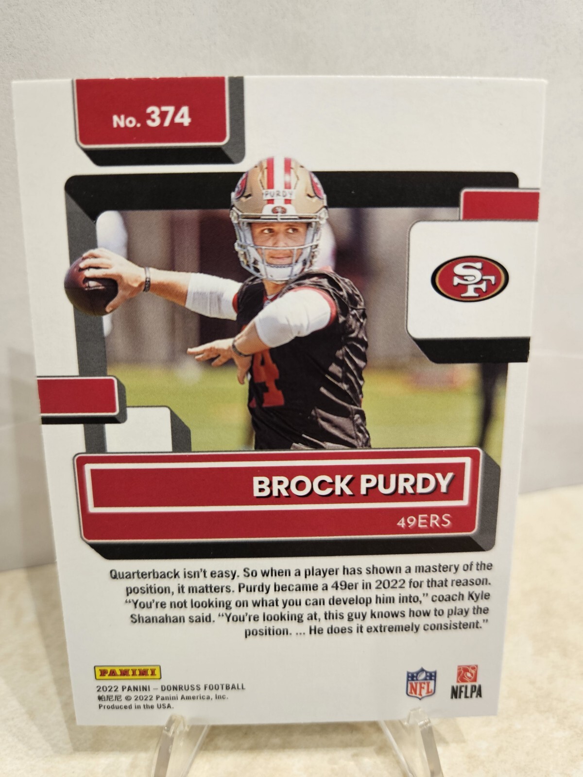 2022 Donruss Brock Purdy Yellow Press Proof Rated Rookie Card 49ers RC ...