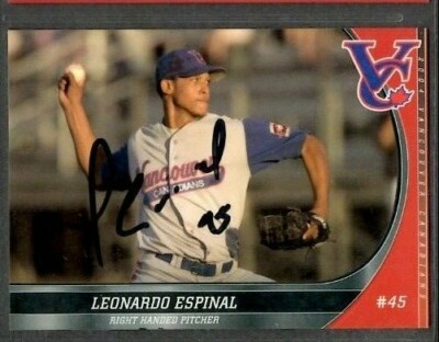 2004 #45 Leonardo Espinal Vancouver Canadians Baseball signed autograph (E54) | eBay
