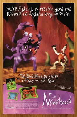 1996 The Neverhood PC Print Ad/Poster Doug Tennapel Earthworm Jim Video ...