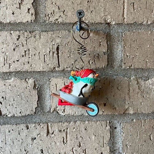 Hallmark Jan Karon's Mitford Snowman Ornament Figurine in Wheelbarrow ...