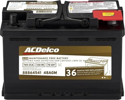 ACDelco Gold 48AGM (88864541) 36 Month Warranty AGM BCI Group 48 ...
