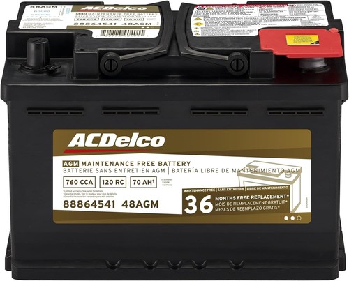 ACDelco Gold 48AGM (88864541) 36 Month Warranty AGM BCI Group 48 ...