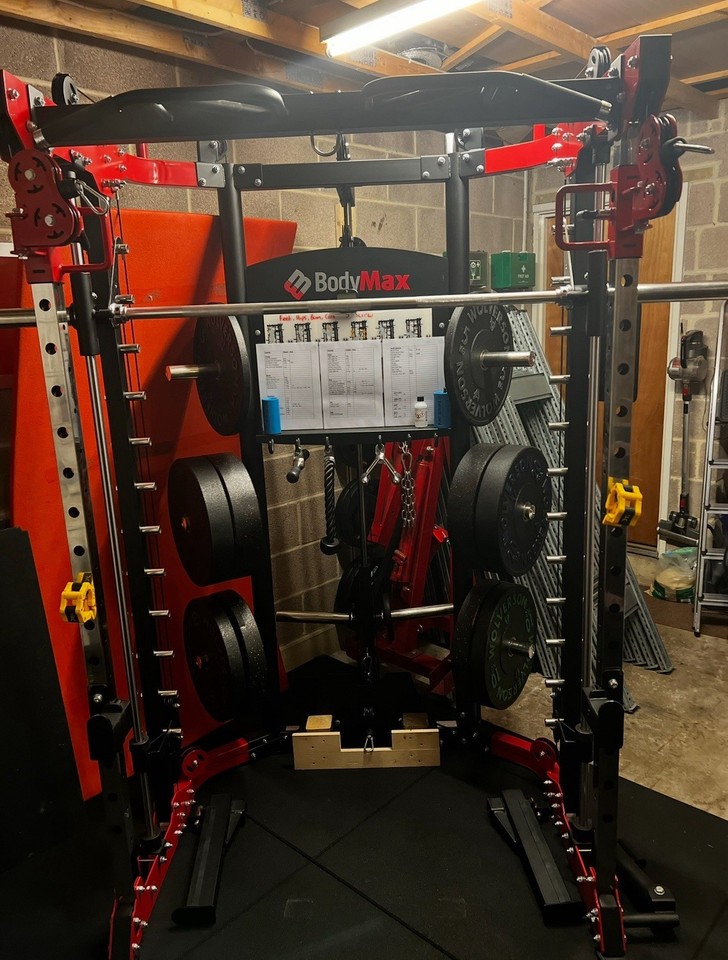 BodyMax CTX5 Squat Rack, Multi Position Cable and Smith Machine Gym ...