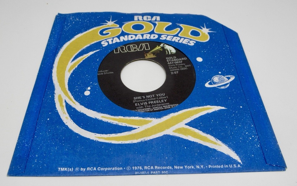 Elvis Presley Just Tell Her Jim Said Hello / She's Not You 45 RPM Vinyl ...