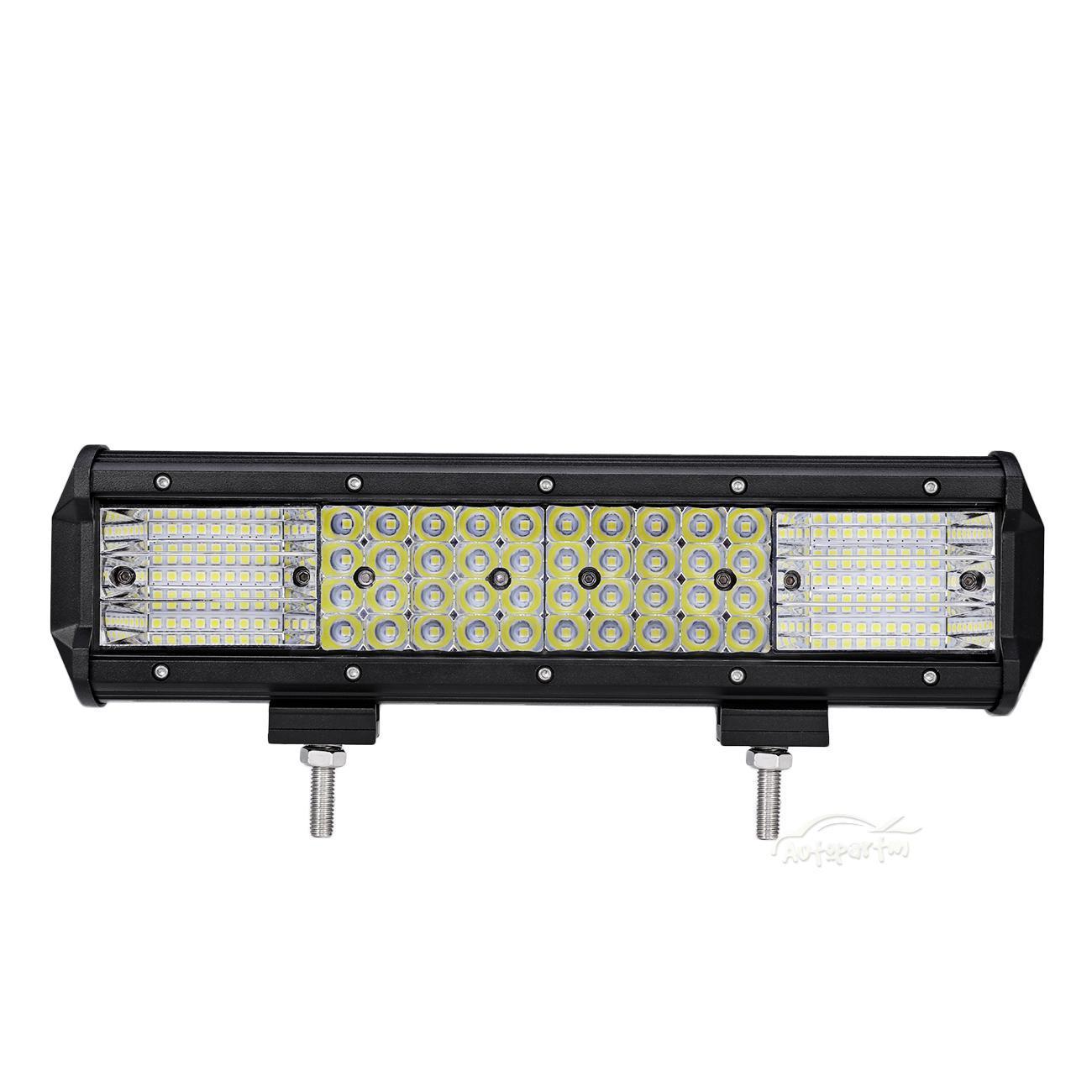 QUAD ROW 12INCH 1128W LED WORK LIGHT BAR SPOT FLOOD OFFROAD TRUCK ATV ...