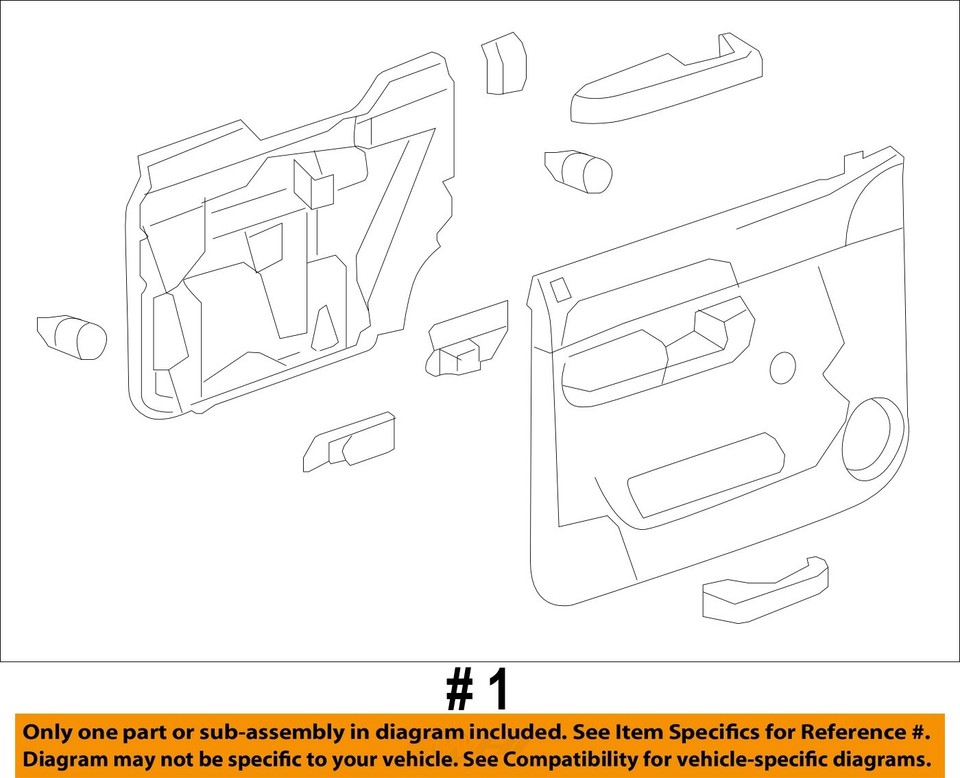 2010-2013 Chevrolet Silverado Sierra Gray Driver Door Panel | Left ...