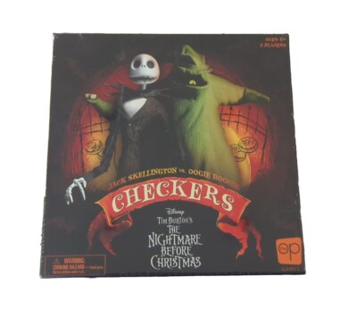 USAopoly Tim Burston's Nightmare Before Christmas Checkers Set NEW IN ...