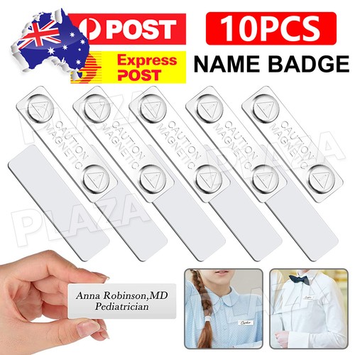 10x Magnetic Name Badge Tag Fastener Attachment Self Adhesive Strong ...