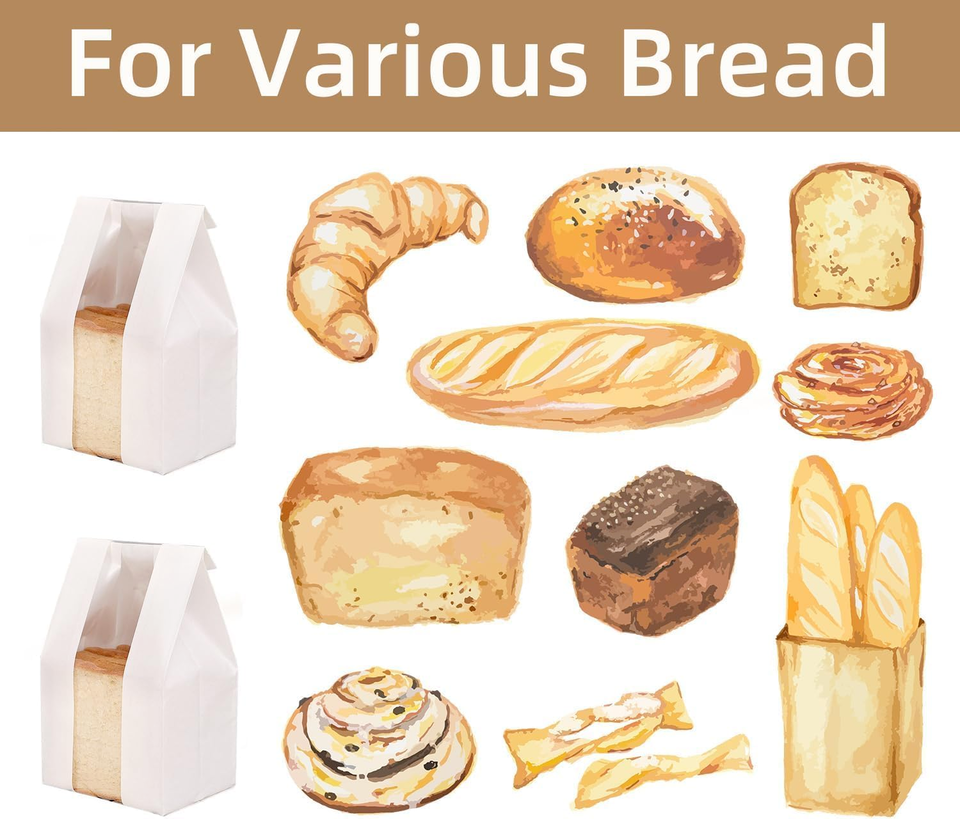 Bread Bags 100 Pcs for Homemade Bread Sourdough Loaf Bread Bags | eBay