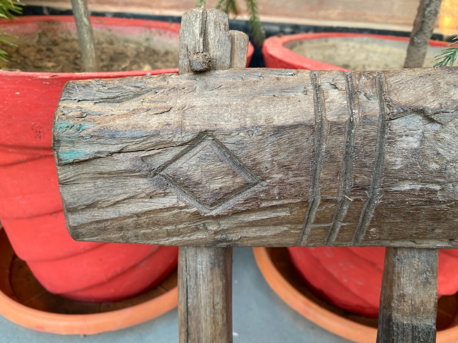 Rare Old Antique Wooden Hand Crafted Harrow Plow Farming Tool ...