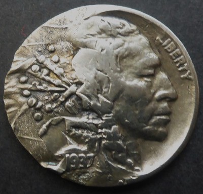 HOBO NICKEL/LOVE TOKEN "RED BLOOM" BY PAUL BISHOP WORLDWIDE FREE ...