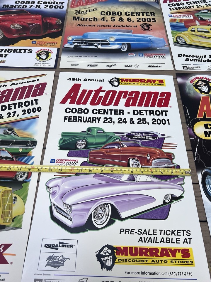 Detroit AUTORAMA MHRA Poster 1990s 2000s COBO HALL Car Club Hot Rod Gm ...