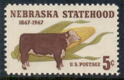#1328 5¢ NEBRASKA STATEHOOD LOT OF 400 MINT STAMPS, SPICE UP YOUR ...