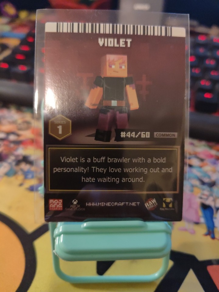 2021 Minecraft Dungeons Arcade Game Card Holo Foil Violet Skin 44/60 | eBay