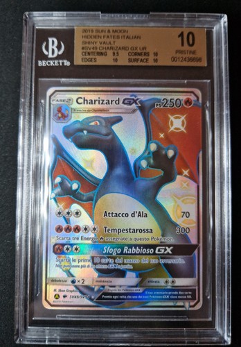 POKEMON Charizard GX Shiny SECRET ITA Hidden Fates SV49 BGS PRISTINE 10 ...