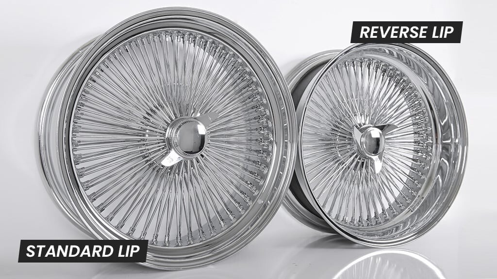 20x8" LA Wire Wheels Staggered Standard/Reverse 150-Spoke Straight ...