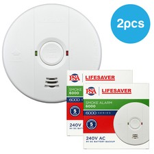 PSA Lifesaver 240v Photoelectric Smoke Alarm With 9v DC Battery Backup ...
