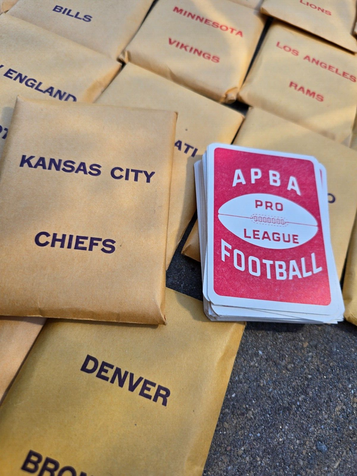 APBA Football APBA Football 196o's or 1970's AFL Player Cards Mint ...