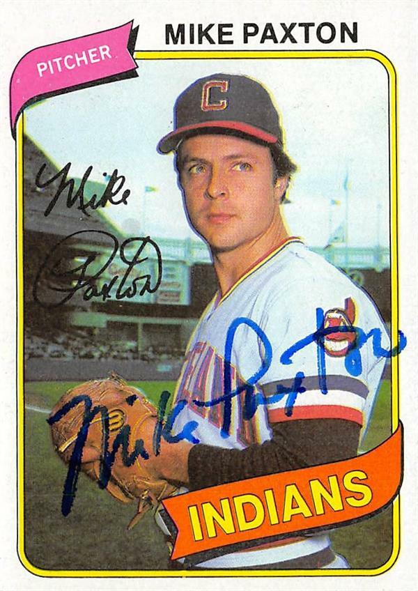 Mike Paxton autographed Baseball Card (Cleveland Indians) 1980 Topps ...