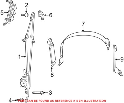 Genuine OEM Mopar Front Seat Belt Height Adjuster For Ram 1500 ...