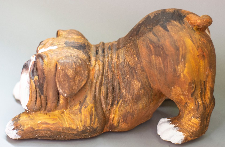 English Bulldog Urn Pet Ashes Dog Memorial Cremation Statue Animal ...