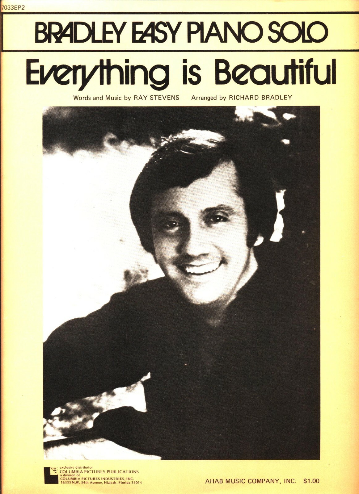 RAY STEVENS EVERYTHING IS BEAUTIFUL SHEET MUSIC EASY PIANO SOLO W ...
