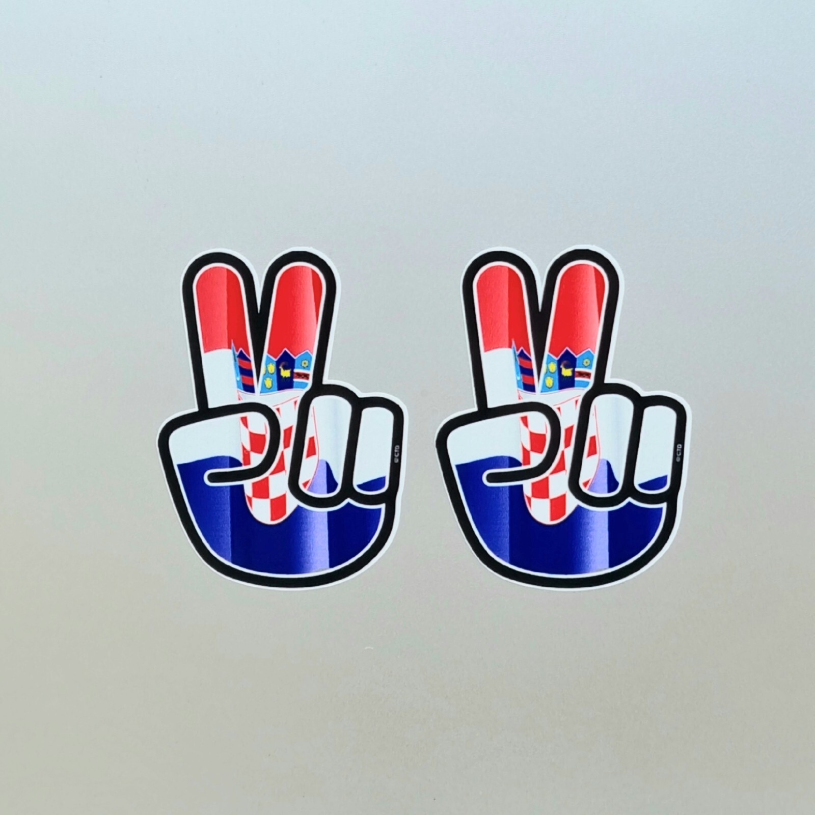 2x Croatia Croatian Flag Peace Hand Vinyl Sticker Decal For Car 65x48mm ...
