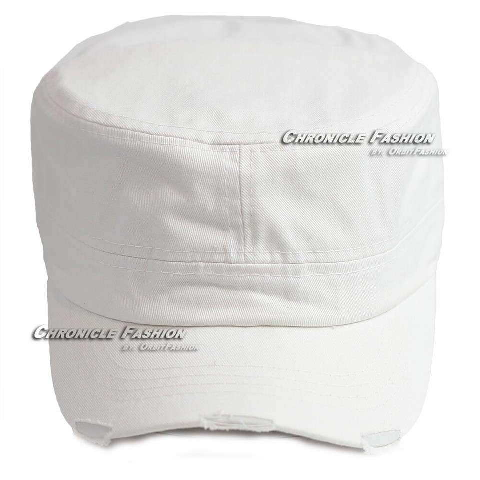 Cadet Hat Army Castro Cap Adjustable Baseball Distressed Plain Solid ...