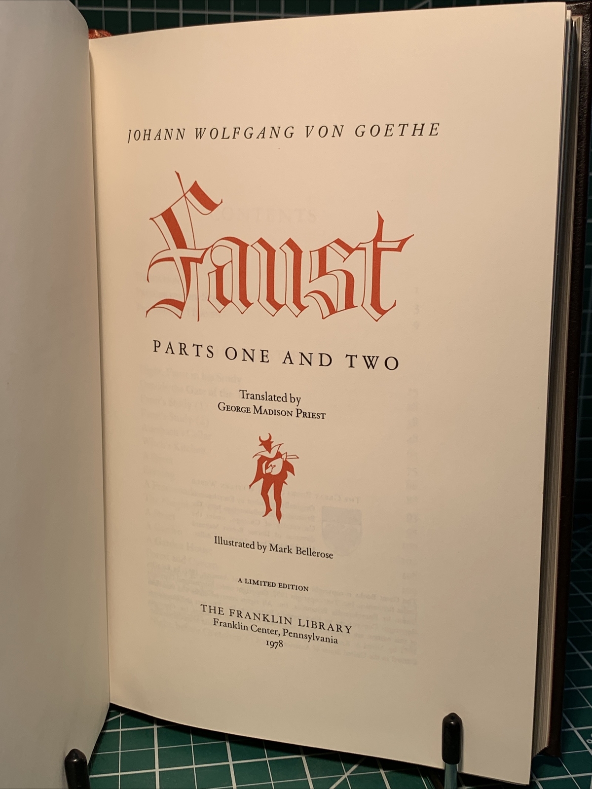 Franklin Library: Faust Part 1 & 2 Johann Von Goeth & Editor’s Notes ...