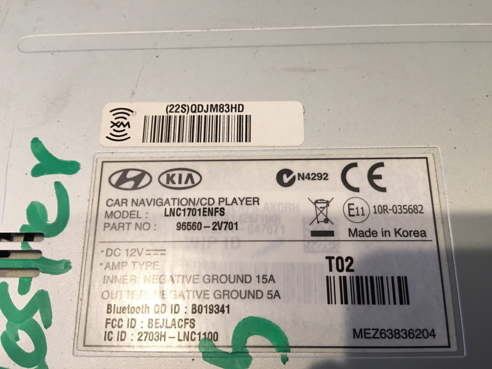 2012-2015 Hyundai Veloster GPS Navigation CD Player Radio Stereo ...