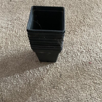 Been Used 9 7cm Plantpak Square Lightweight plant pots Black Good ...