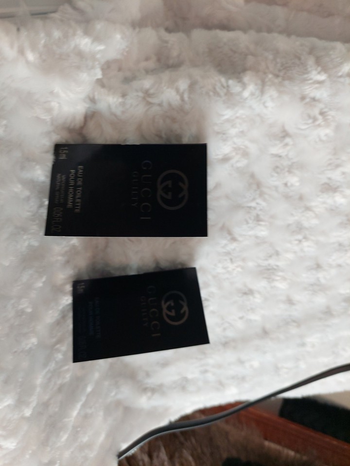 2 Gucci Guilty Pour Homme Eau de Toilette Sample Spray Cologne ( .05 Oz ...