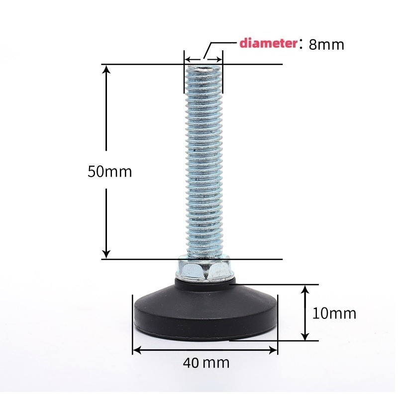 Leveling Machine Feet M6 M8 M10 M12 M16 Screw in Height Feet No ...