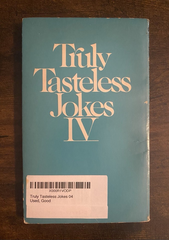 Blanche Knott's Truly Tasteless Jokes IV by Blanche Knott - 1984 1st ...